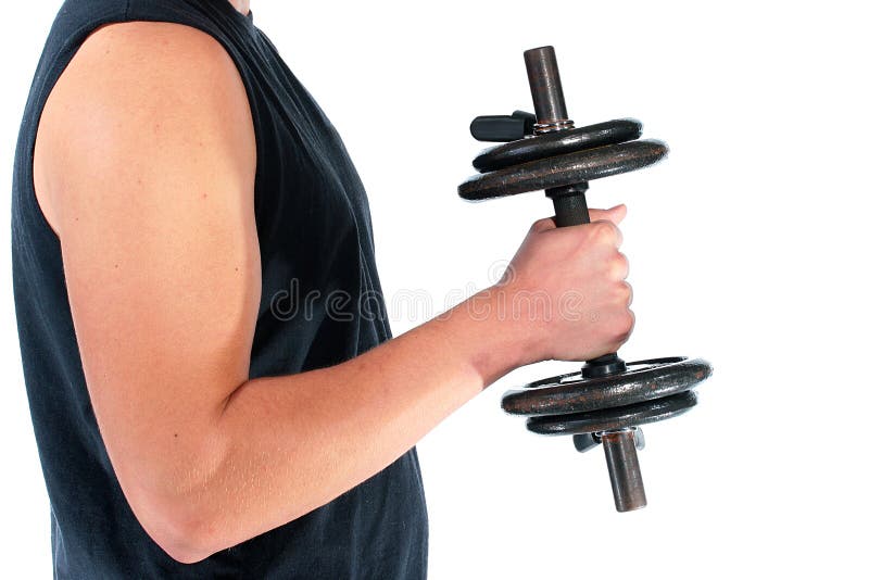 Hantel fotografering för bildbyråer. Bild av hand, krullning - 14221327