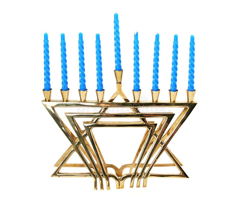 Hanukah Menorah - Isolated stock image. Image of golden - 149725