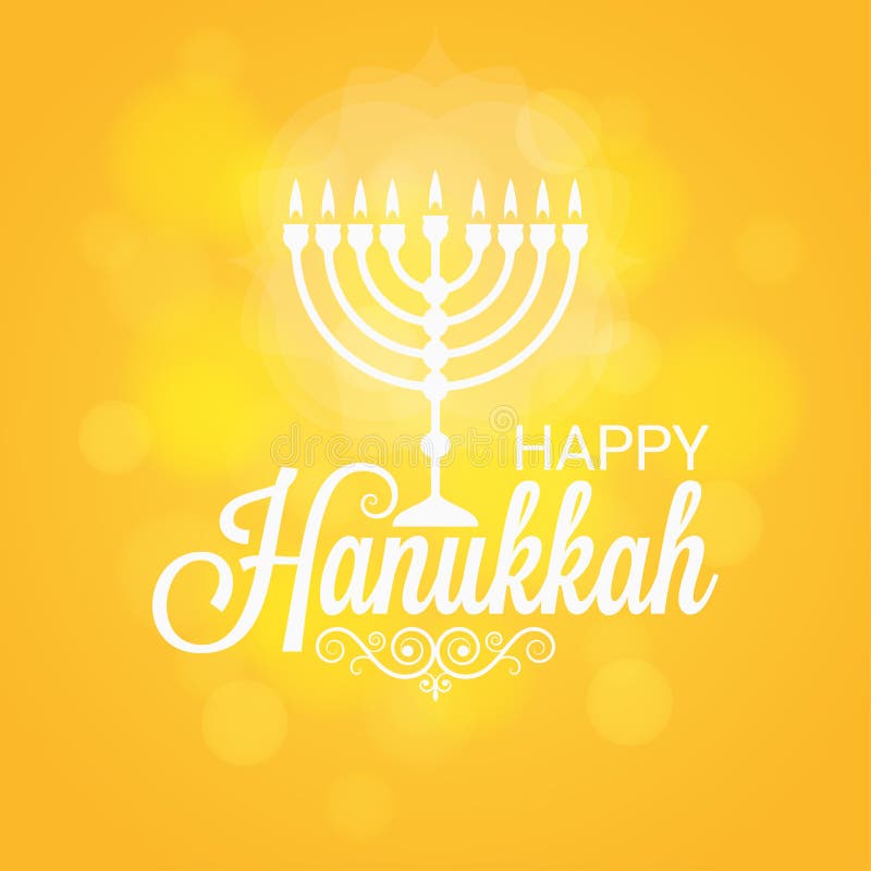 Hanukkah Card Sun Lights Background Stock Vector - Illustration of ...