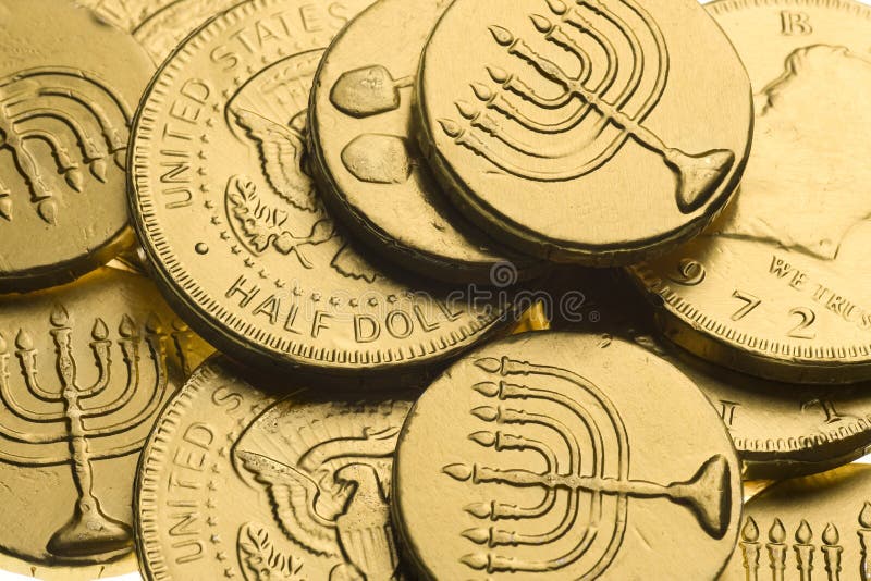 Chanukah Gelt stock image. Image of candy, game, chanukah - 38073