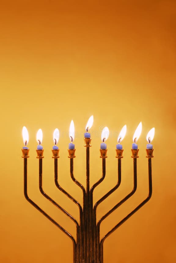 Hanukkah Menorah stock image. Image of gold, hanuka, hanukka - 21342775