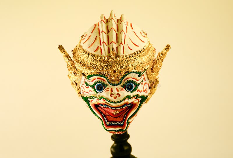 Hanuman Khon Mask, Hand Crafted Masks, Thai Khon Mask Stock Image ...