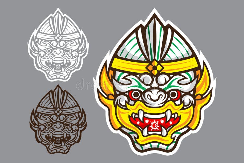 Aggressive Hanuman Sports Football Club Mascot Logo Stock Illustration ...