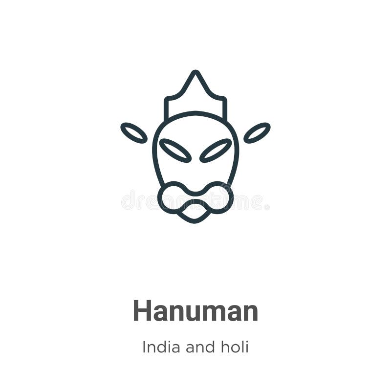 Hanuman Outline Vector Icon. Thin Line Black Hanuman Icon, Flat Vector ...