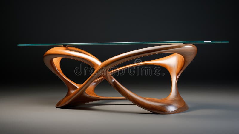 Hanya Table Contemporary Wood Table with Unique Pattern Stock ...
