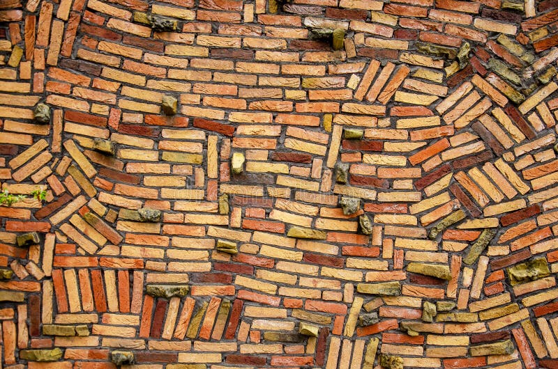 Haphazardly Stacked Brick Wall Stock Image - Image of architecture ...