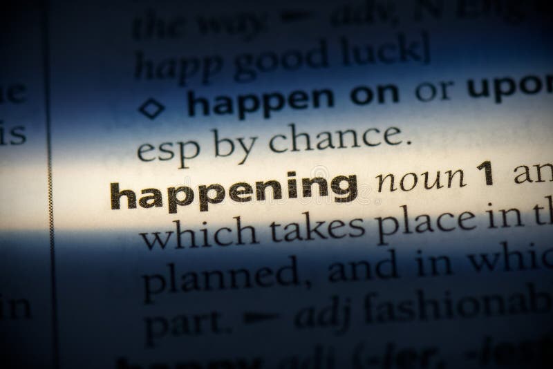 Happening stock photo. Image of english, book, paper - 161576734