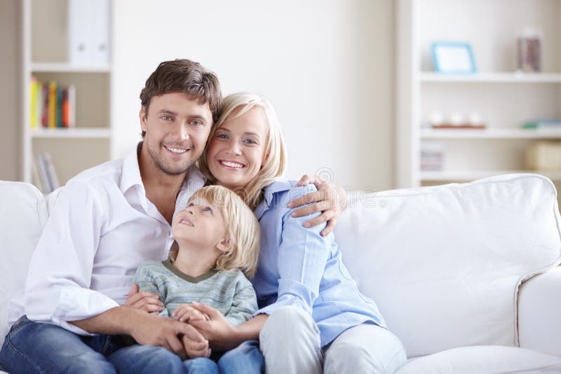 Happy family at home stock image. Image of apartment - 11677953