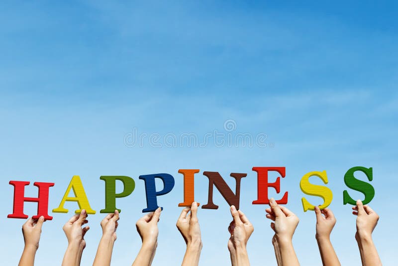 Achieving Happiness Concept Stock Illustration - Illustration of ...