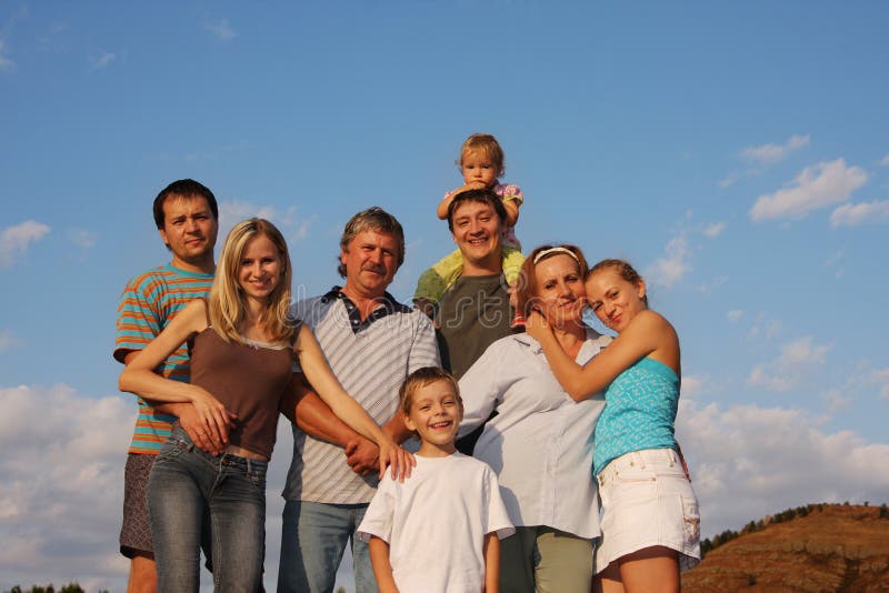 Happiness large family stock photo. Image of togetherness - 7515272