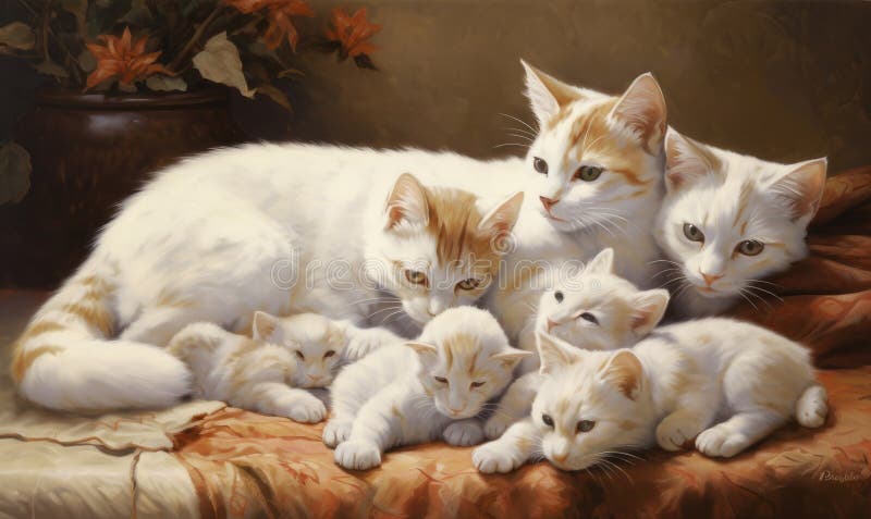 Happiness cat stock illustration. Illustration of cute - 275509676