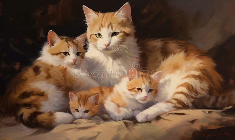 Happiness cat stock illustration. Illustration of good - 275509715