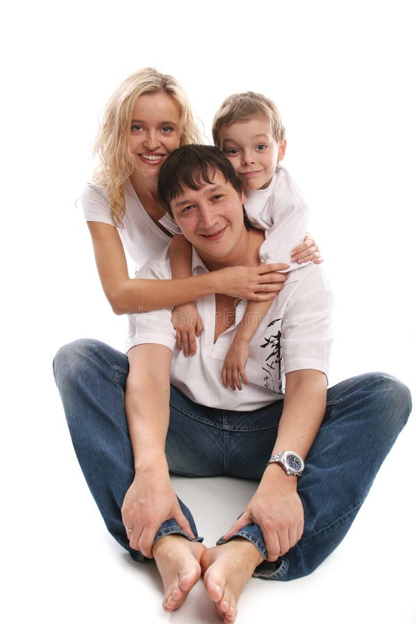 Happiness family stock photo. Image of studio, child, couple - 7633378