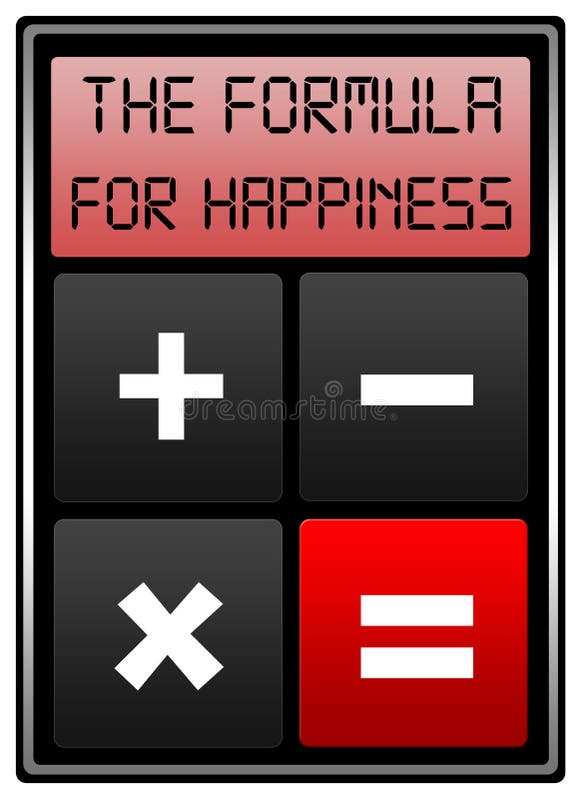 Happiness formula stock illustration. Illustration of emotion - 37882335