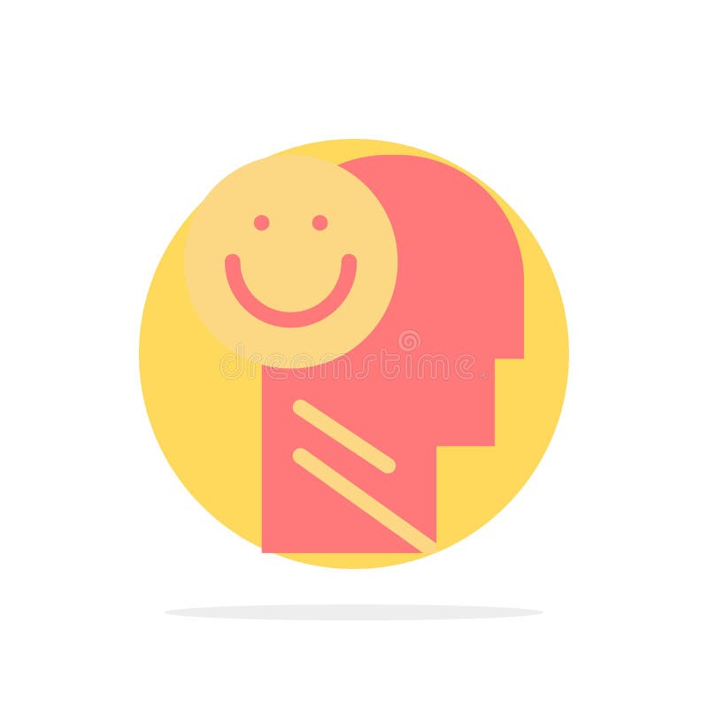 Happiness, Happy, Human, Life, Optimism Abstract Circle Background Flat ...