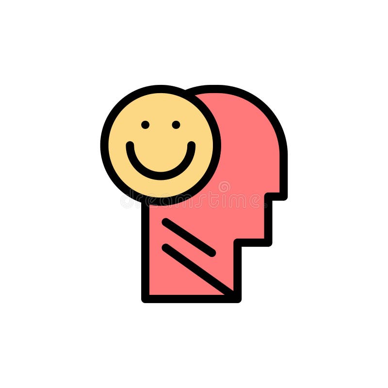 Happiness, Happy, Human, Life, Optimism Flat Color Icon. Vector Icon ...