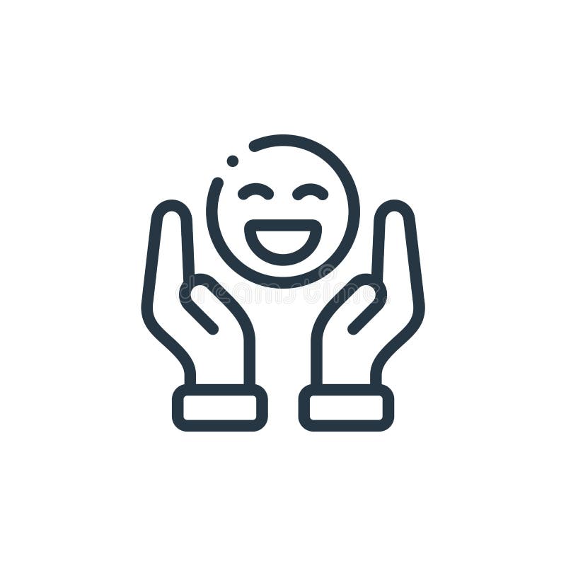 Happiness Icon Vector from Charity Concept. Thin Line Illustration of ...