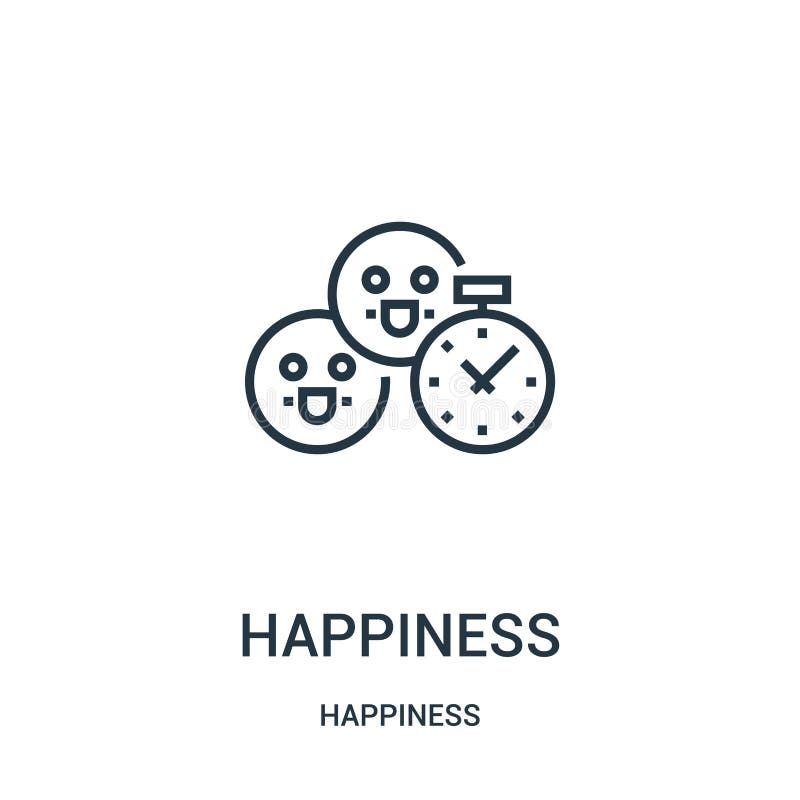 Happiness Icon Vector from Happiness Collection. Thin Line Happiness ...