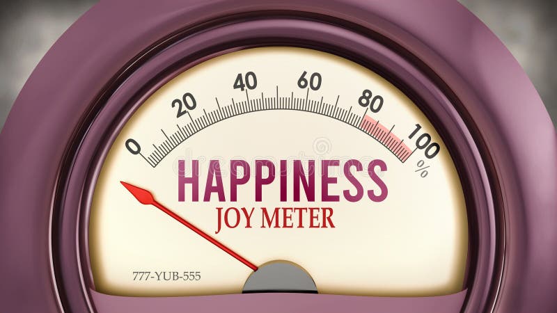 Happiness and Joy Meter that Hits less Than Zero, Very Low Level of ...