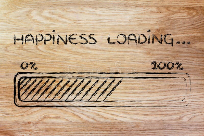 Happiness Loading, Progess Bar Illustration Stock Image - Image of ...