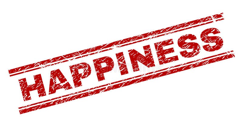 Scratched Textured HAPPINESS Stamp Seal Stock Vector - Illustration of ...