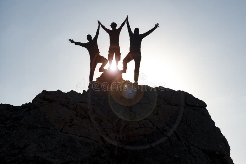 The Happiness of Succeeding Together and the Great Concept Stock Image ...
