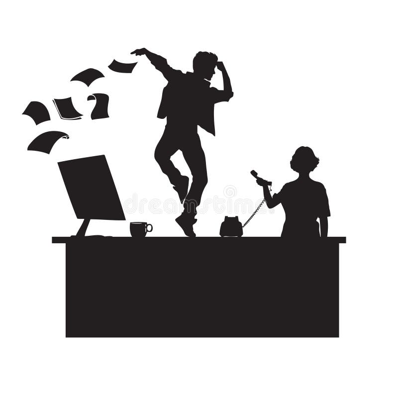 Happiness at Work stock vector. Illustration of superiors - 290988847