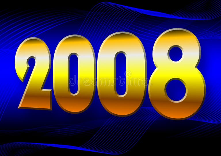 Happy 2008 stock illustration. Illustration of success - 3488157
