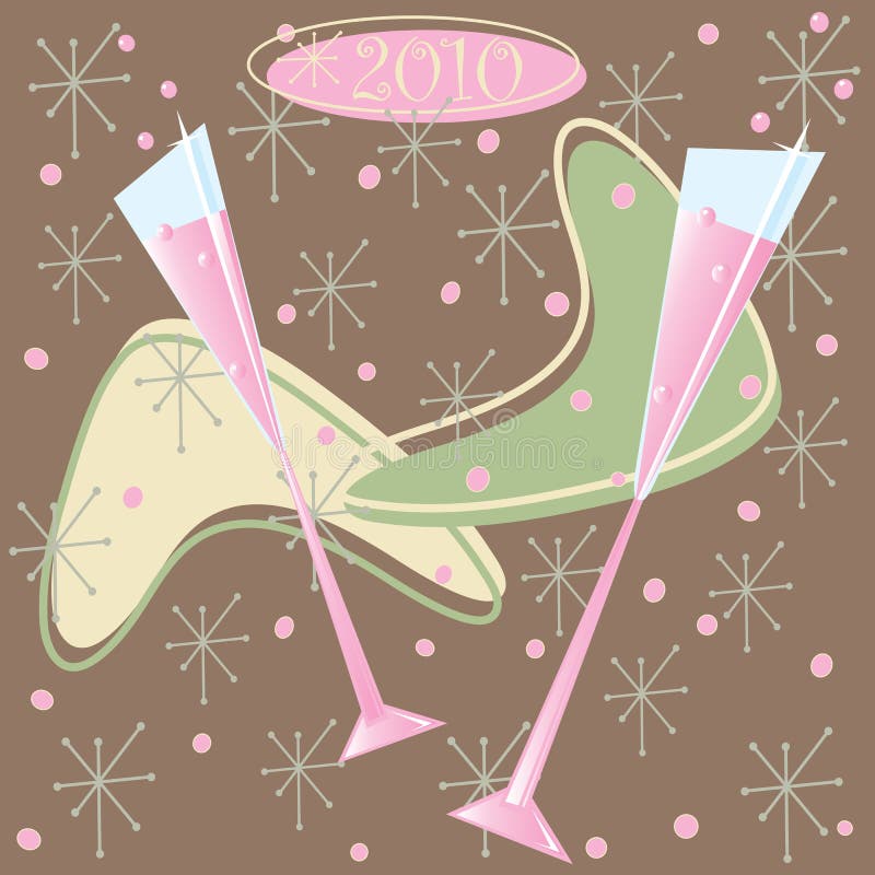 Retro Wedding Cake and Champagne Stock Vector - Illustration of ...