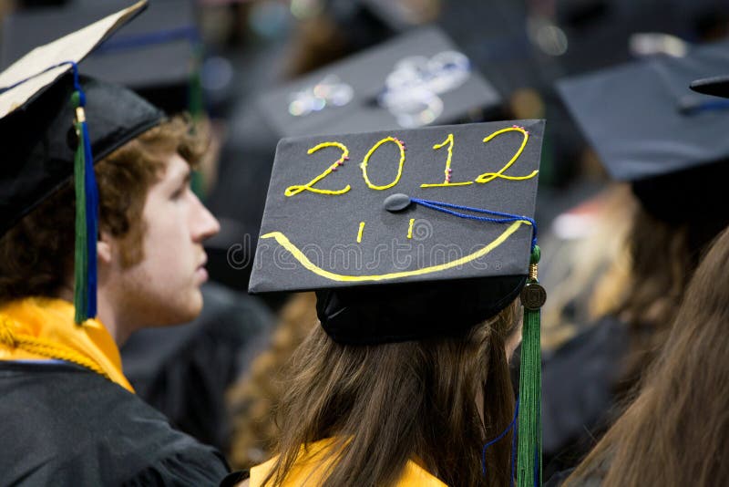 Happy 2012 Graduate editorial image. Image of challenge - 26072300