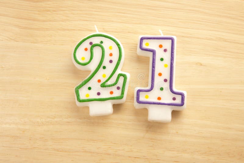 Age 21 Candles stock photo. Image of party, annual, candlelight - 102534