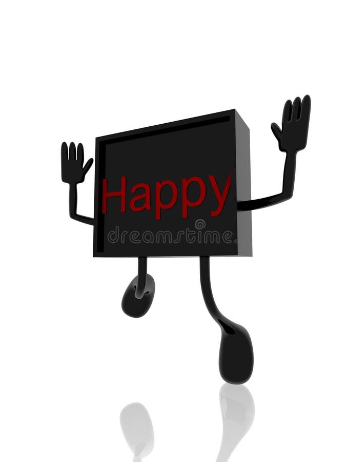 Happy 3d figure stock illustration. Illustration of chronometer - 17778514