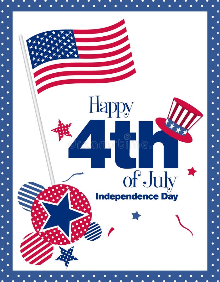 Happy 4th July stock vector. Illustration of decoration - 19567557