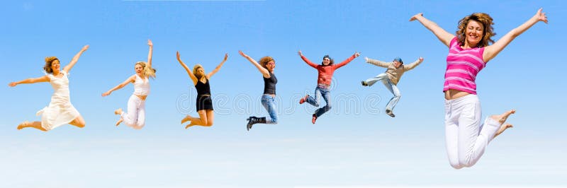 Students Celebrate Graduation and Happy Jump Stock Image - Image of ...