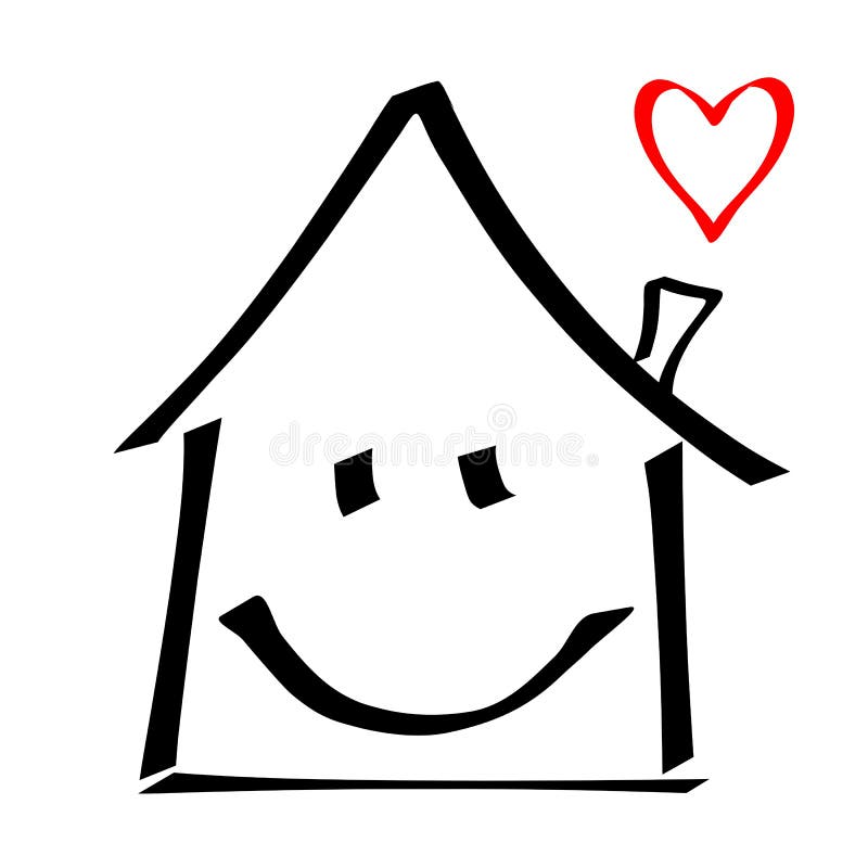 Happy House stock illustration. Illustration of smiling - 8034485