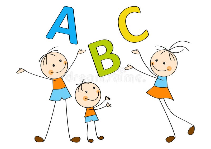 Happy ABC stock vector. Illustration of alphabet, character - 26071699