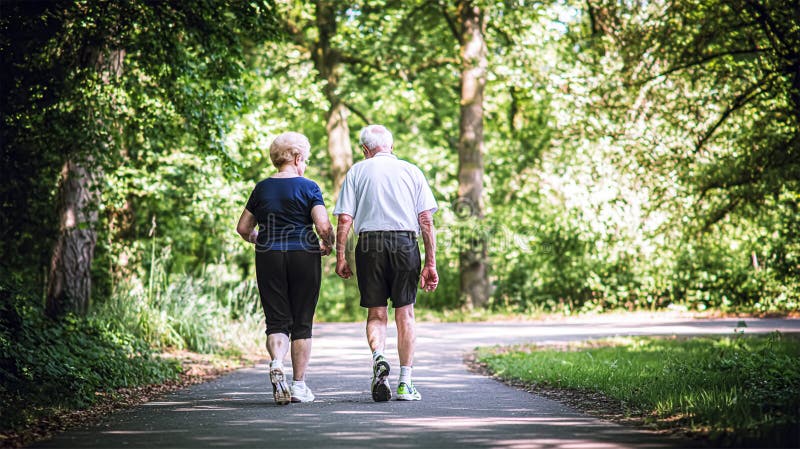 Happy Active Senior Couple Having Fun Outdoors. Portrait of an Elderly ...