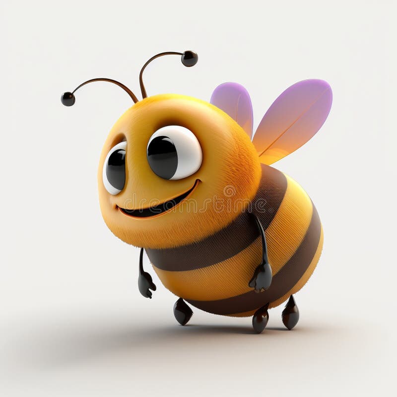 Happy Smile Bee. Generative AI Stock Image - Image of animal, natural ...