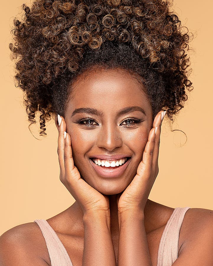 Happy African American Woman Smiling Stock Image Image Of Face