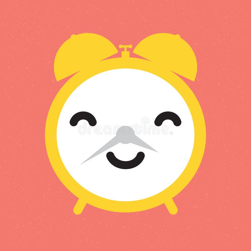 Happy alarm clock stock vector. Illustration of classic - 47080616