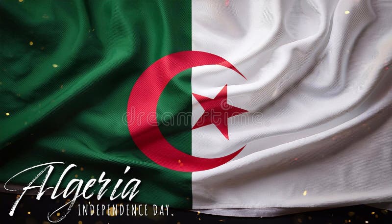 Happy Algeria Independence Day July 5th Celebration Poster Design Stock ...