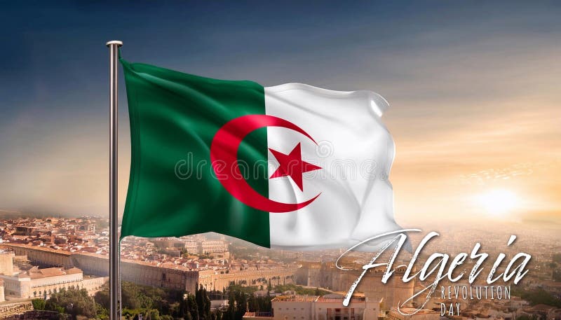 Happy Algeria Independence Day July 5th Celebration Poster Design Stock ...