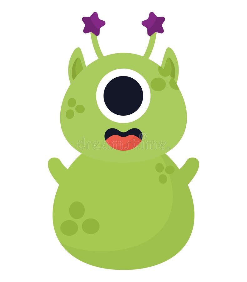 Happy alien design stock vector. Illustration of fiction - 249465430