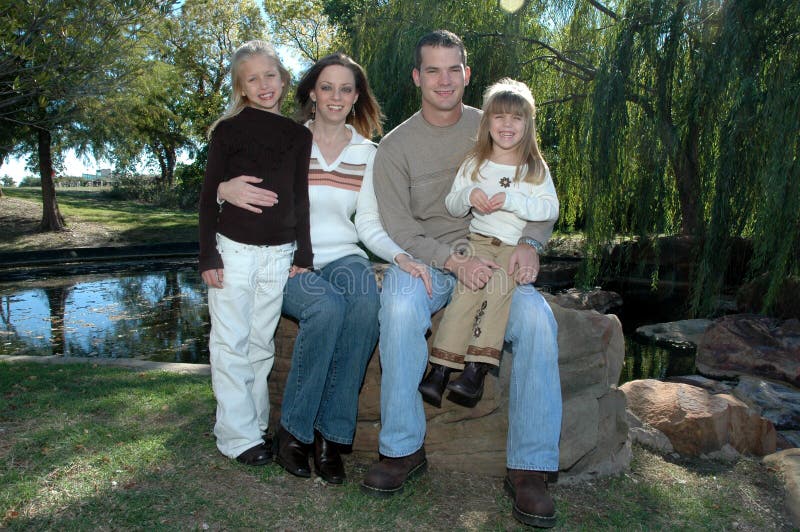 Happy American Family stock image. Image of eyes, active - 1539027