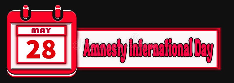 28 May, Amnesty International Day, Neon Text Effect on Bricks ...