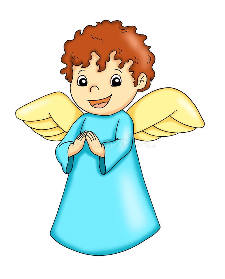 Happy angel stock illustration. Illustration of wings - 16265445