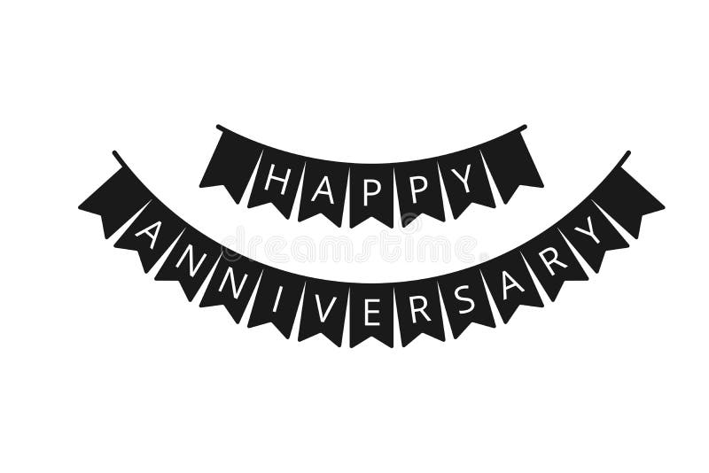 Happy Anniversary Banner Vector Stock Vector - Illustration of festival ...