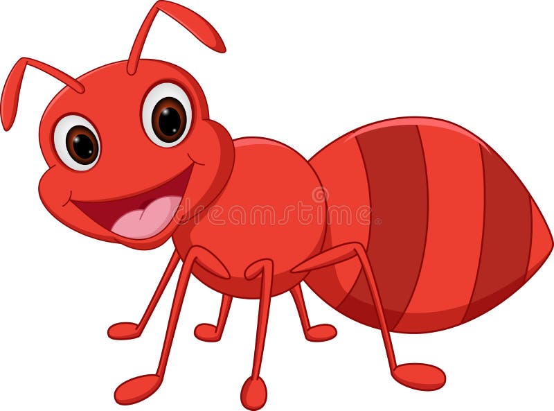 Happy ant cartoon stock vector. Illustration of smile - 49211731