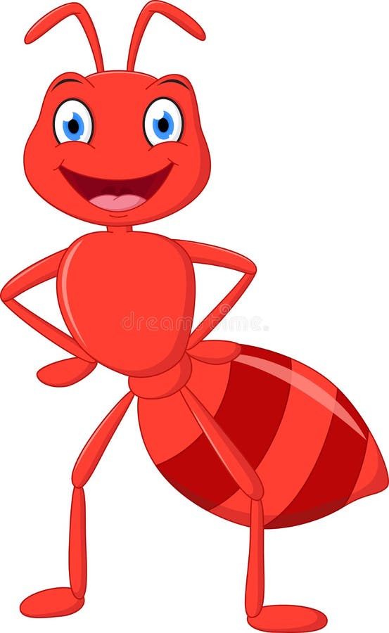 Red Ant Cartoon Presenting for You Design Stock Illustration ...