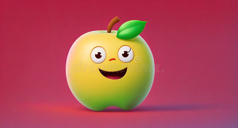 Happy Apple stock illustration. Illustration of delighted - 313720433